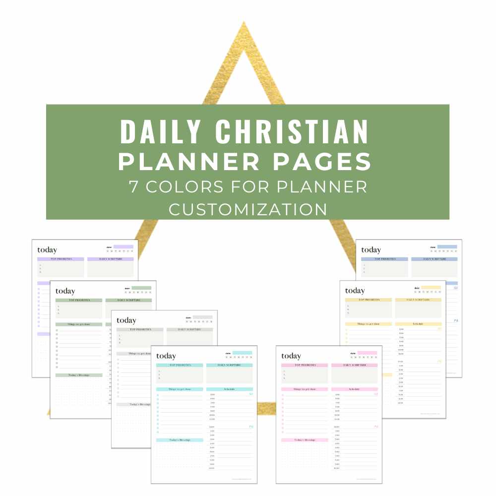 Daily Christian Planner Pages – The Faithful Living Shop